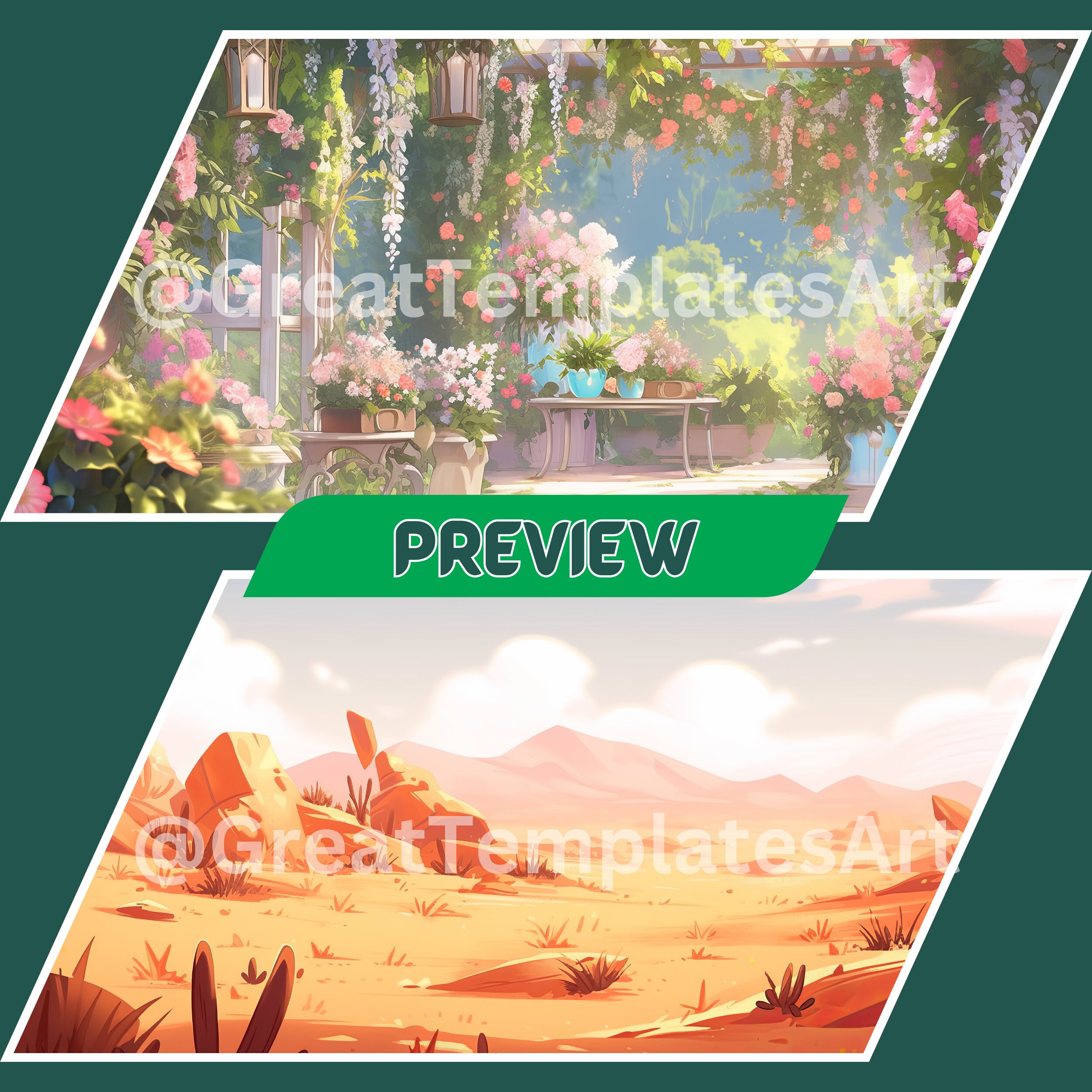 Mid-summer Vtuber Background, Virtual Background, Stream Assets, Lofi ...