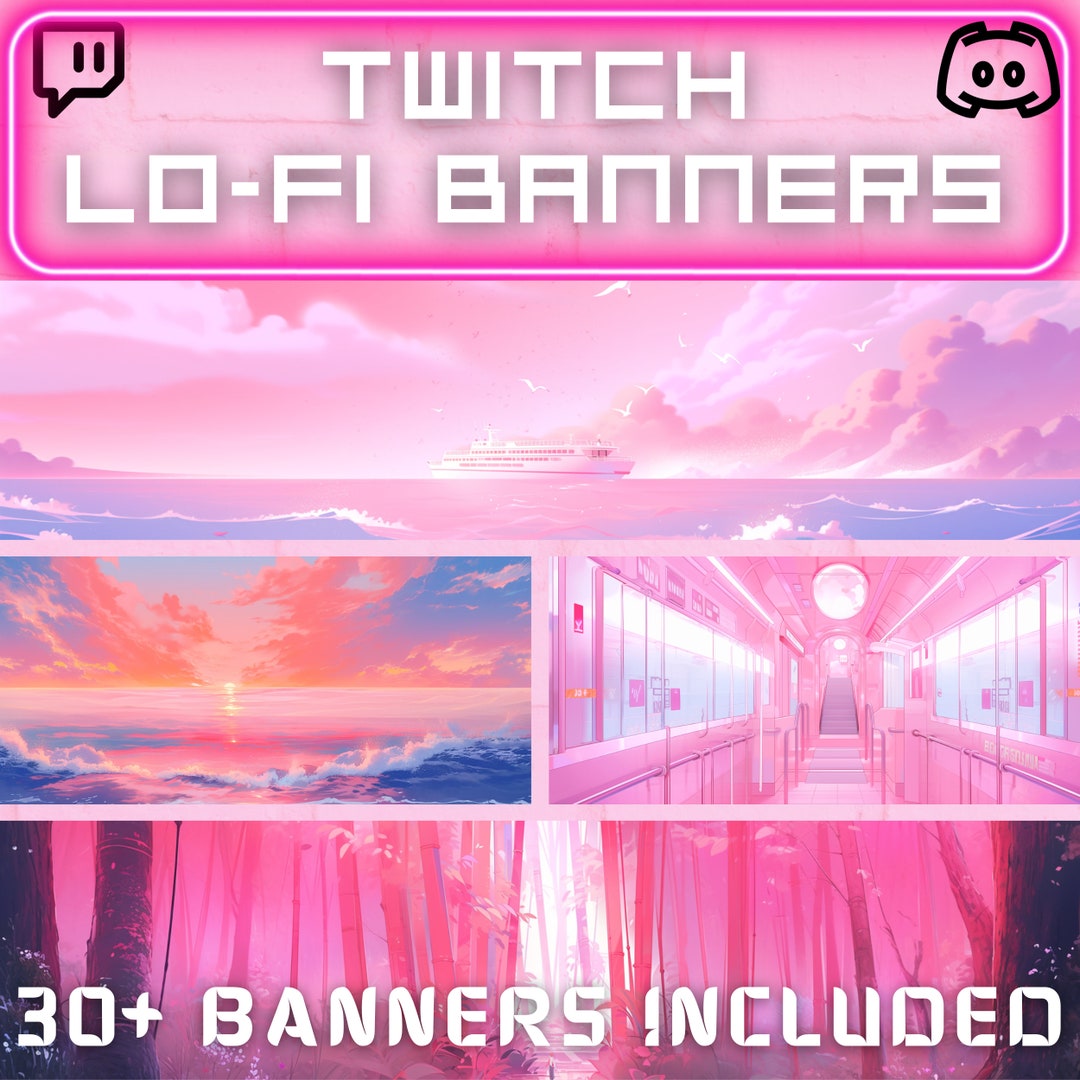 Twitch Pink Banner 30x Cozy Twitch Background Cozy Twitch Pink Banner ...