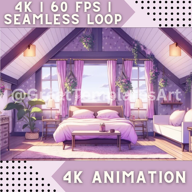 Twitch Animated Background Bedroom Animated Background Anime Lo-fi ...