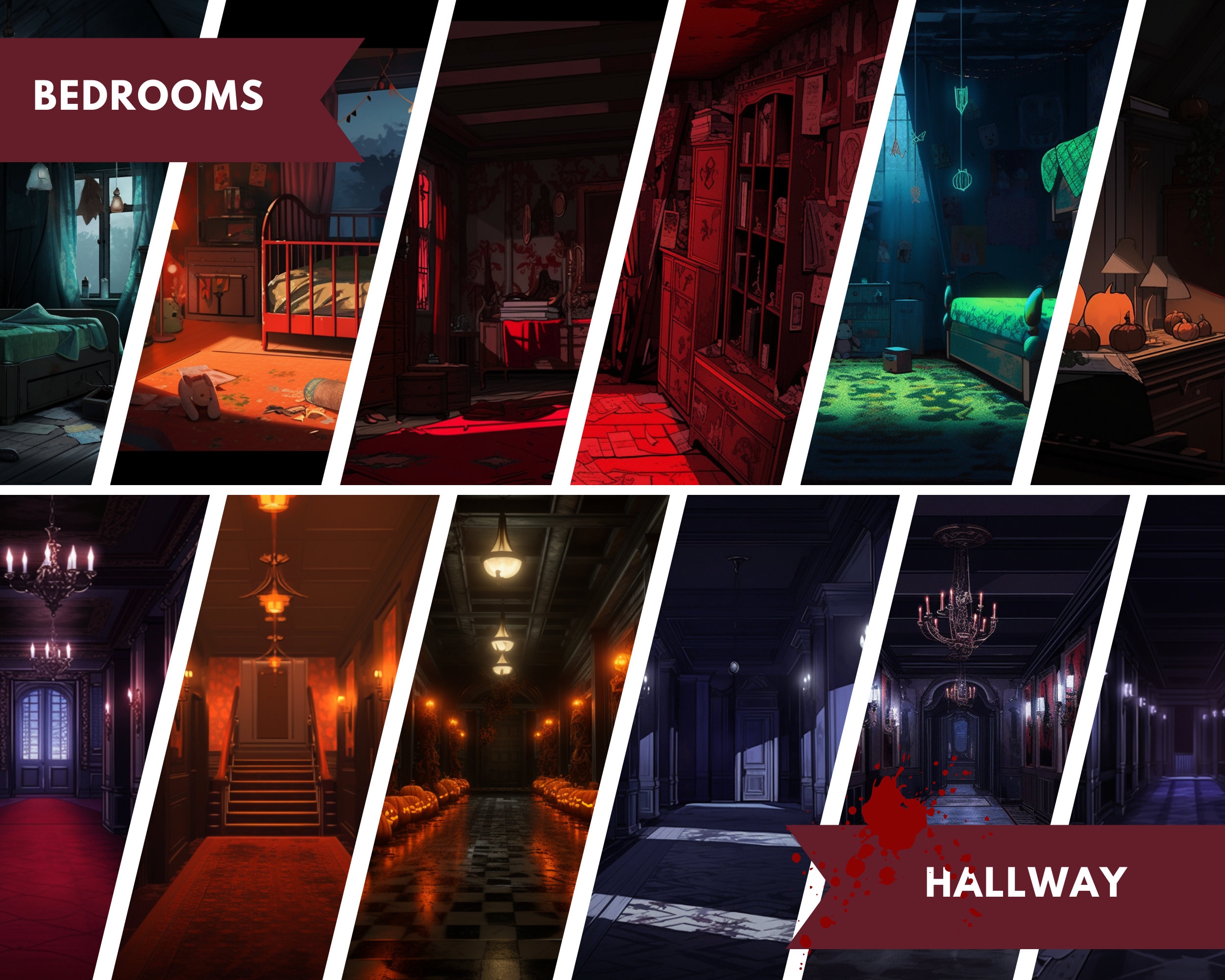 Halloween Vtuber Background 100x Virtual Background Stream Asset Lofi ...