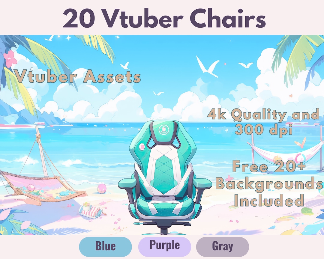 20x Vtuber Stream Package Vtuber Background Vtuber Gaming Chair ...
