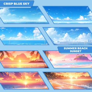Vtuber Summer Mega Pack, Twitch Assets, Vtuber Backgrounds, Virtual ...