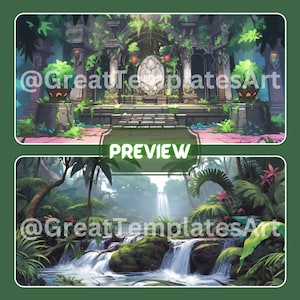 50x Twitch Background - Forest Theme Vtuber Background for Twitch ...