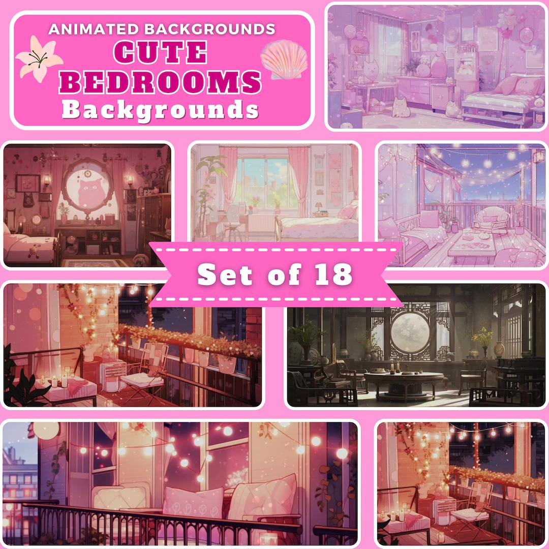 Lofi Anime Animated Backgrounds: Cozy Bedroom & Balcony Loops (digital ...