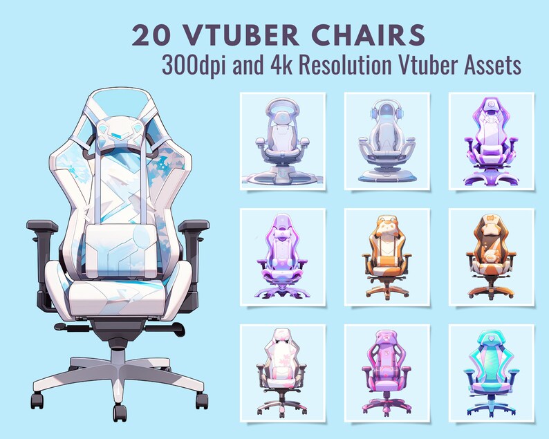 20x Vtuber Stream Package Vtuber Background Vtuber Gaming Chair ...