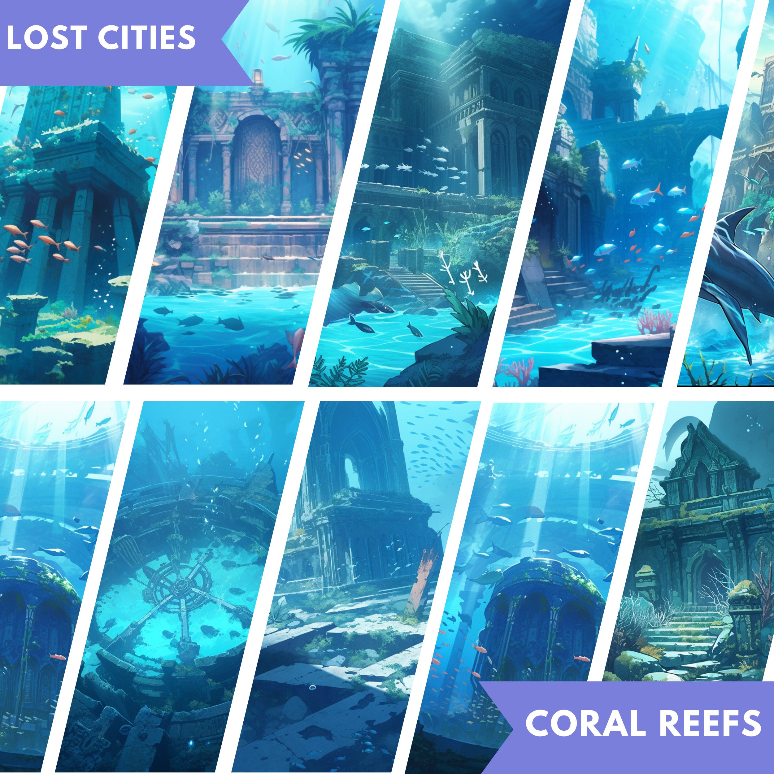 Underwater Vtuber Background, 60 Anime Backgrounds , Lofi & Anime ...