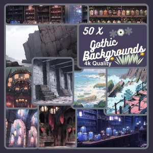 Twitch Backgrounds Gothic Theme Vtuber Background for Twitch Streaming ...