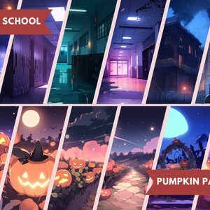 Vtuber Background 50x Spooky Backgrounds Halloween Virtual Background ...