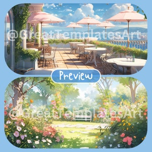 150 Summer Vtuber Backgrounds: Lofi Twitch & Zoom Overlays (PNG) - Etsy