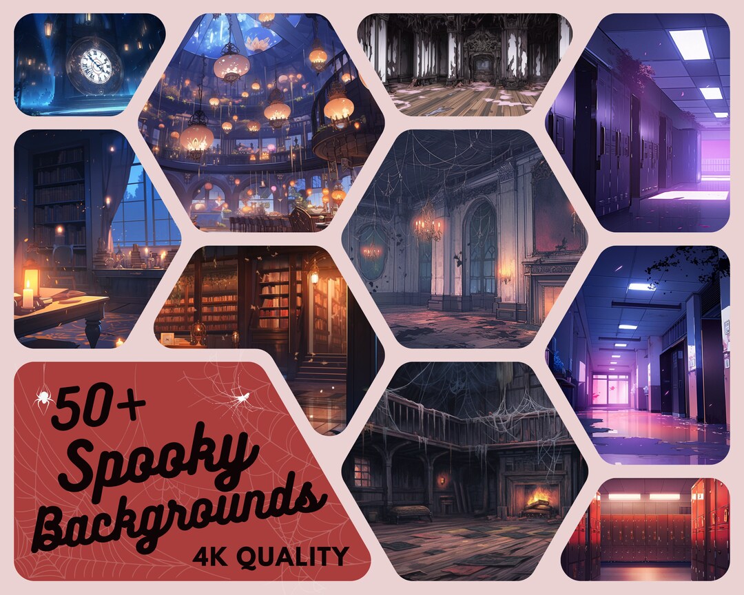 Vtuber Background 50x Spooky Backgrounds Halloween Virtual Background ...