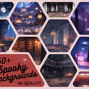 Vtuber Background 50x Spooky Backgrounds Halloween Virtual Background ...