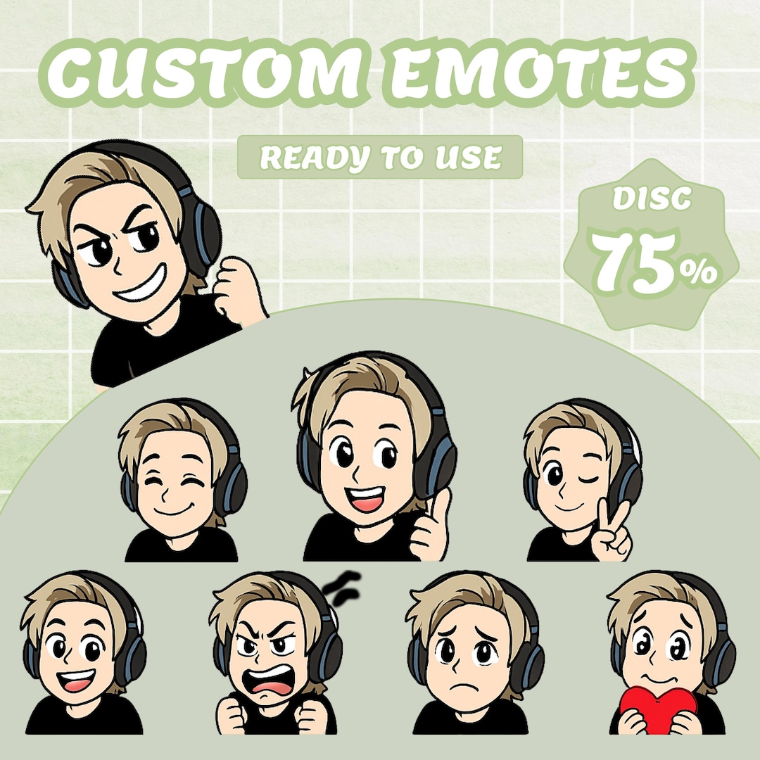 Custom Twitch Emotes for Streamers | Cute Chibi Anime Style | Premium ...