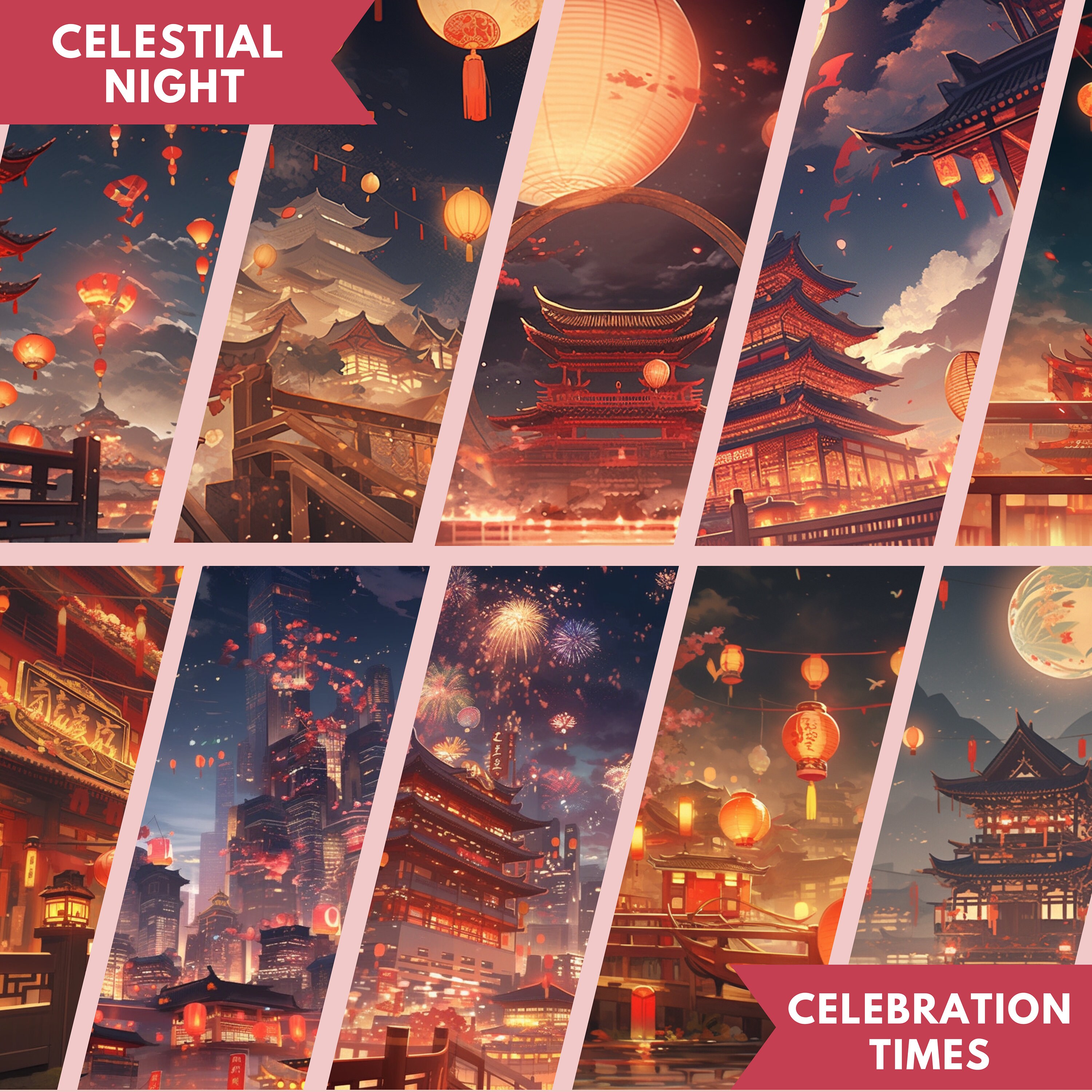 Mega Pack 200x Lunar Year Vtuber Stream Backgrounds Package Twitch ...