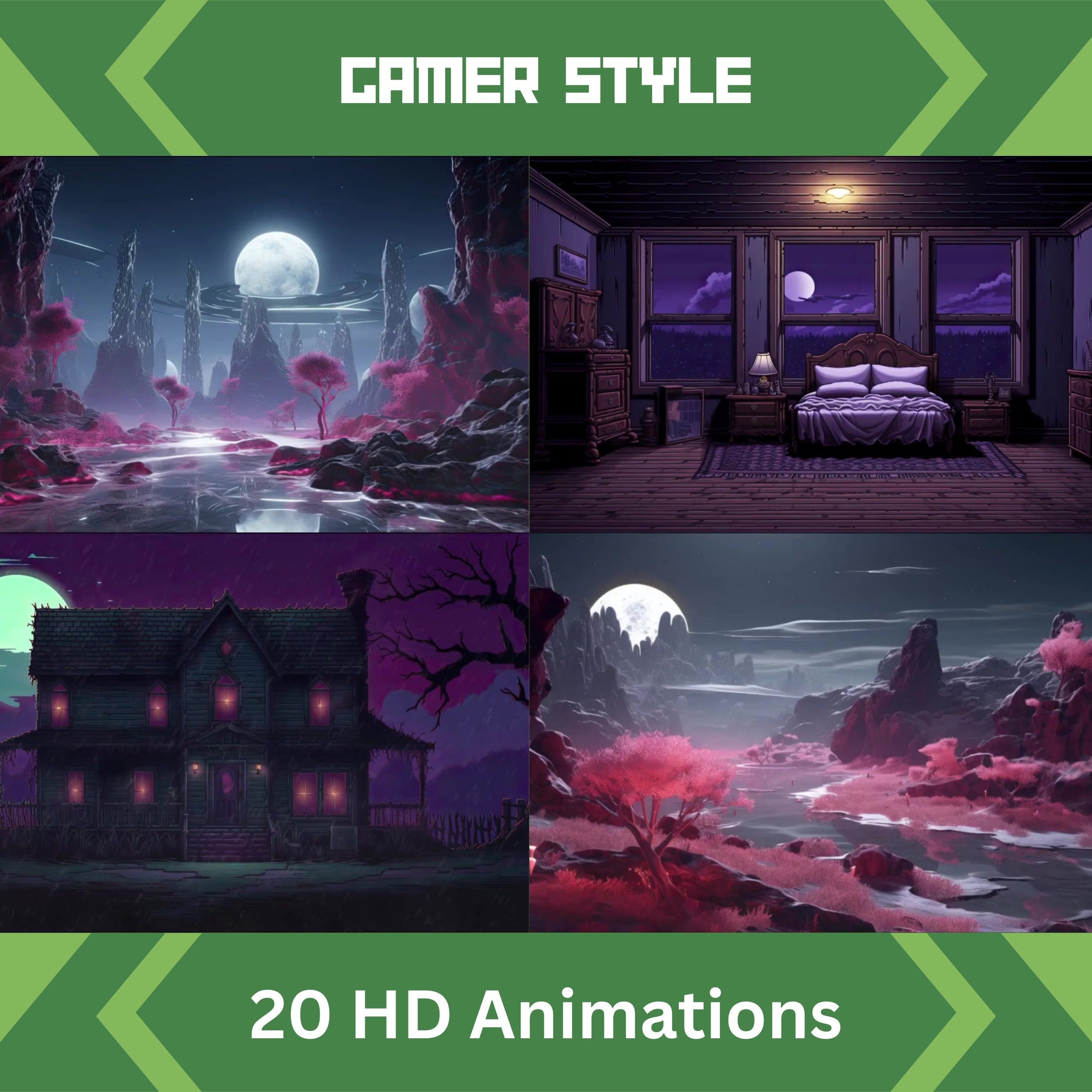Animated Background Pixel Art, Twitch Minecraft Animated Background ...