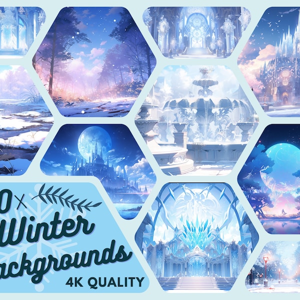 Winter Background Vtuber - Etsy