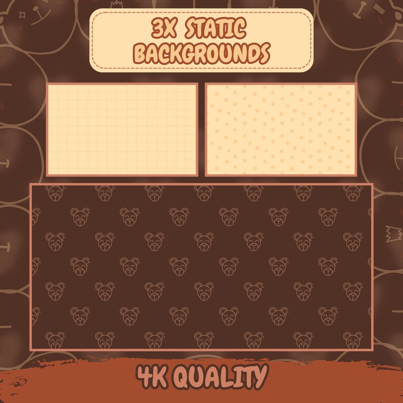 Bear Twitch Overlay, Stream Package ,cute Cozy Bear Twitch Overlay ...