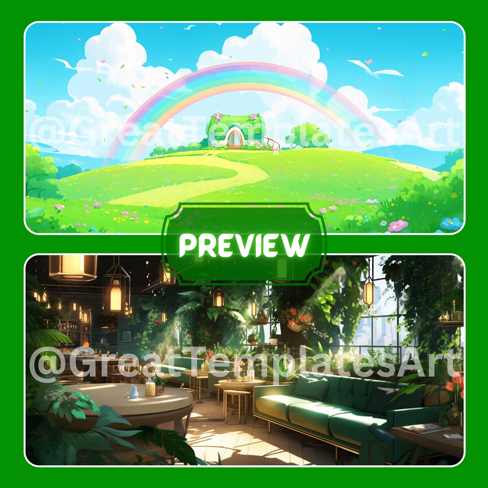 Virtual Stream Background ,patrick Day Stream Background , Cute ...