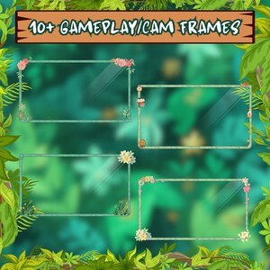 Jungle Theme Animated Twitch Overlay: Cozy Stream Package (digital ...
