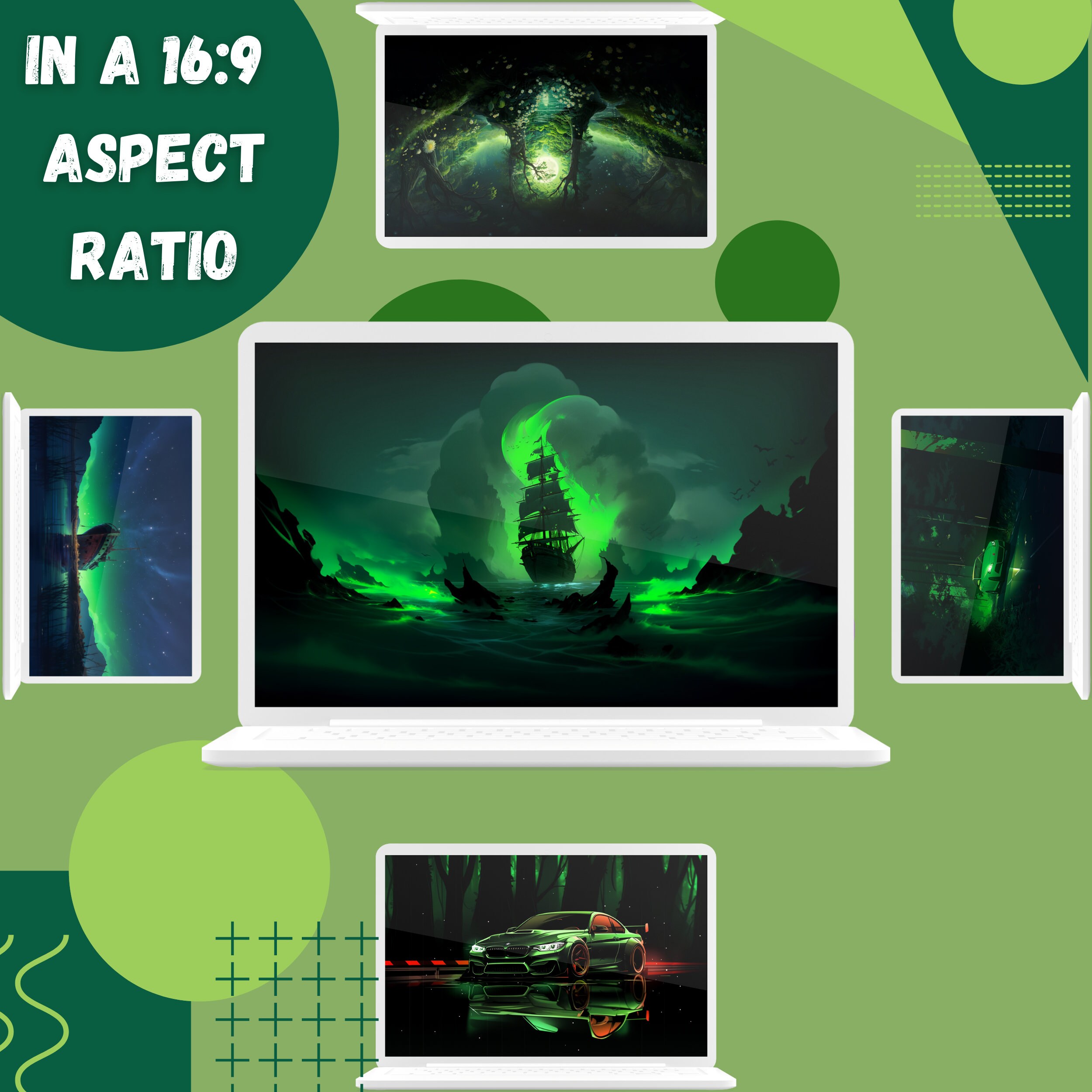 Green 30x Wallpapers Vtuber Background Desktop Wallpapers MacBook ...