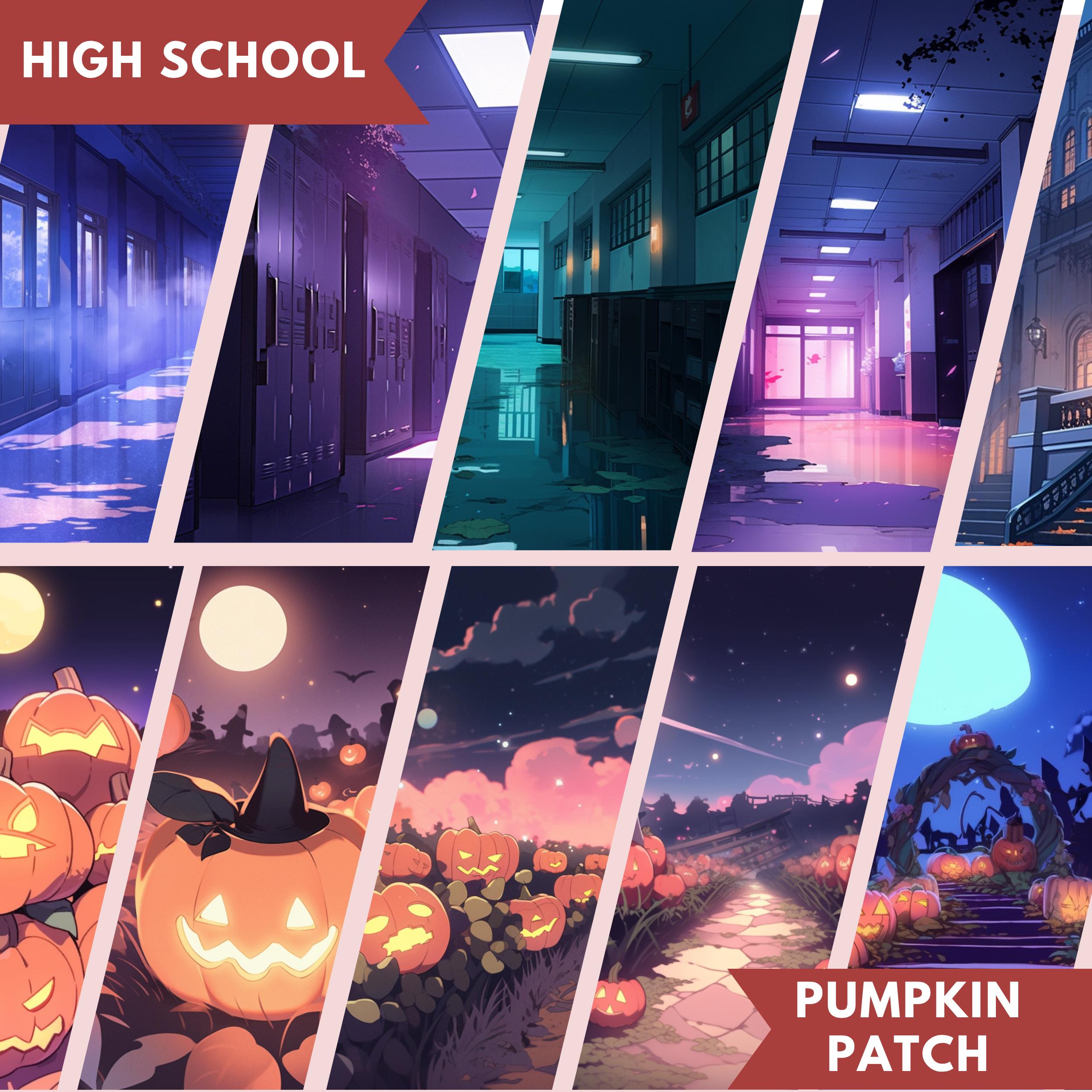 Spooky Halloween Vtuber Stream Package: 50+ Backgrounds, Animated ...