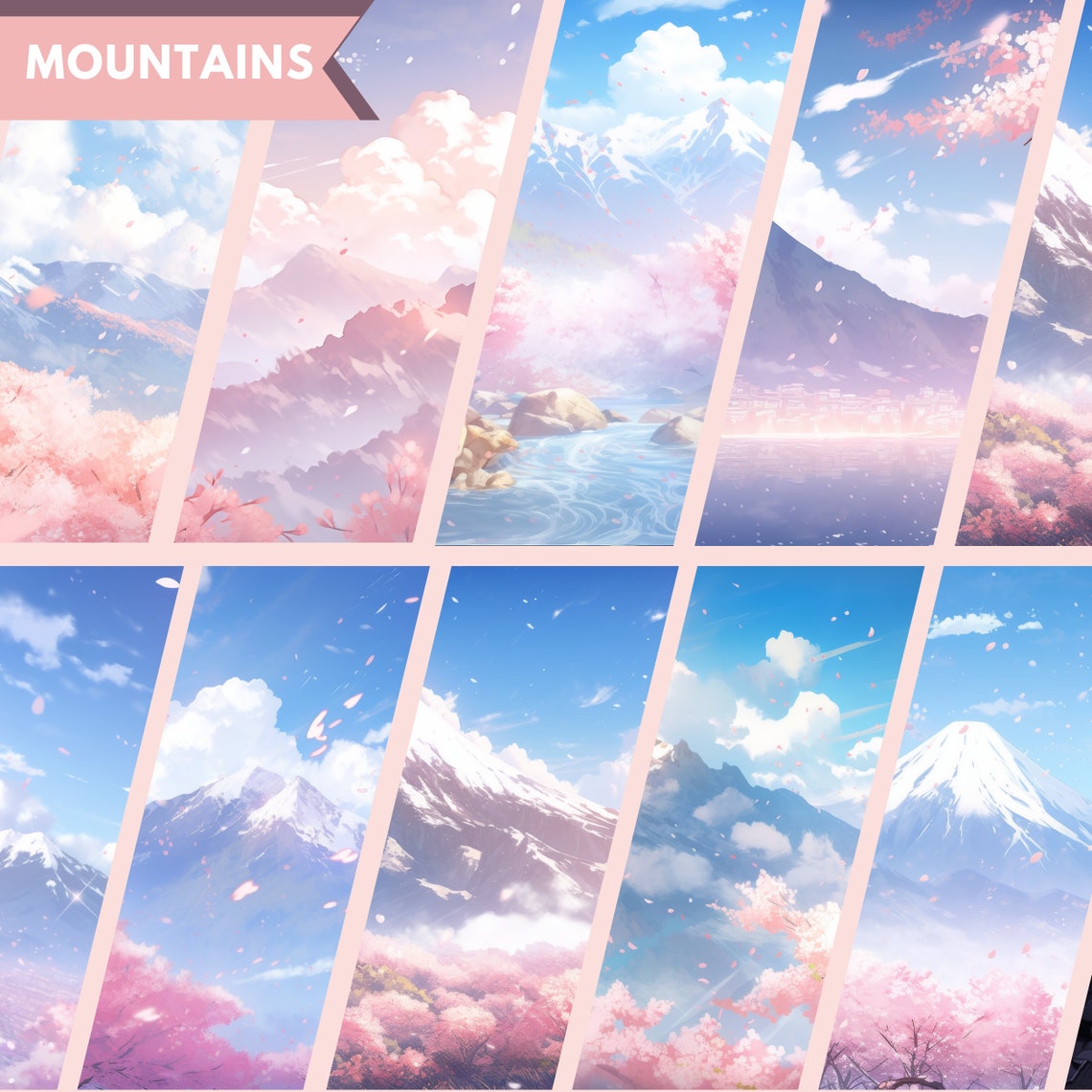 Cherry Blossom Anime Virtual Background Vtuber Background Stream Asset ...