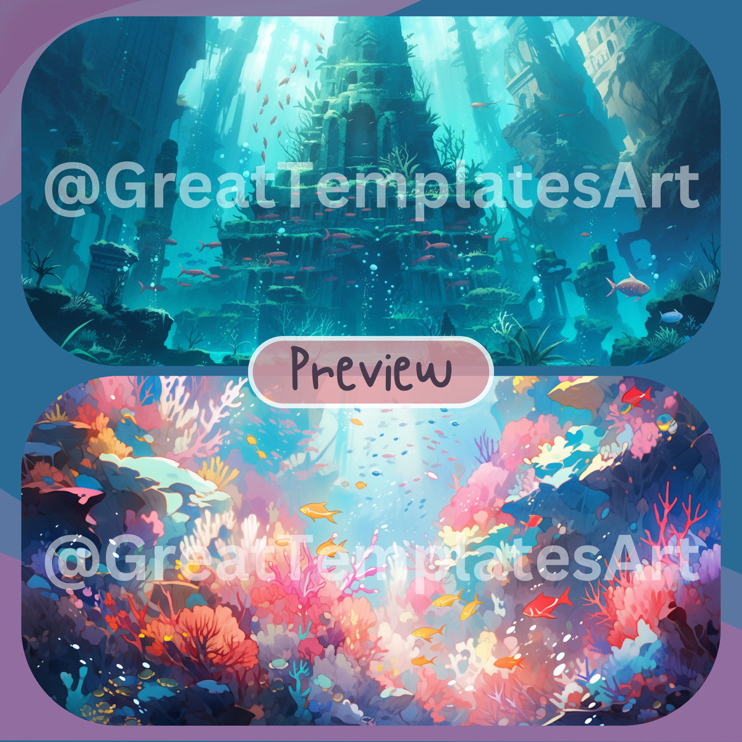 Underwater Vtuber Background, 60 Anime Backgrounds , Lofi & Anime ...