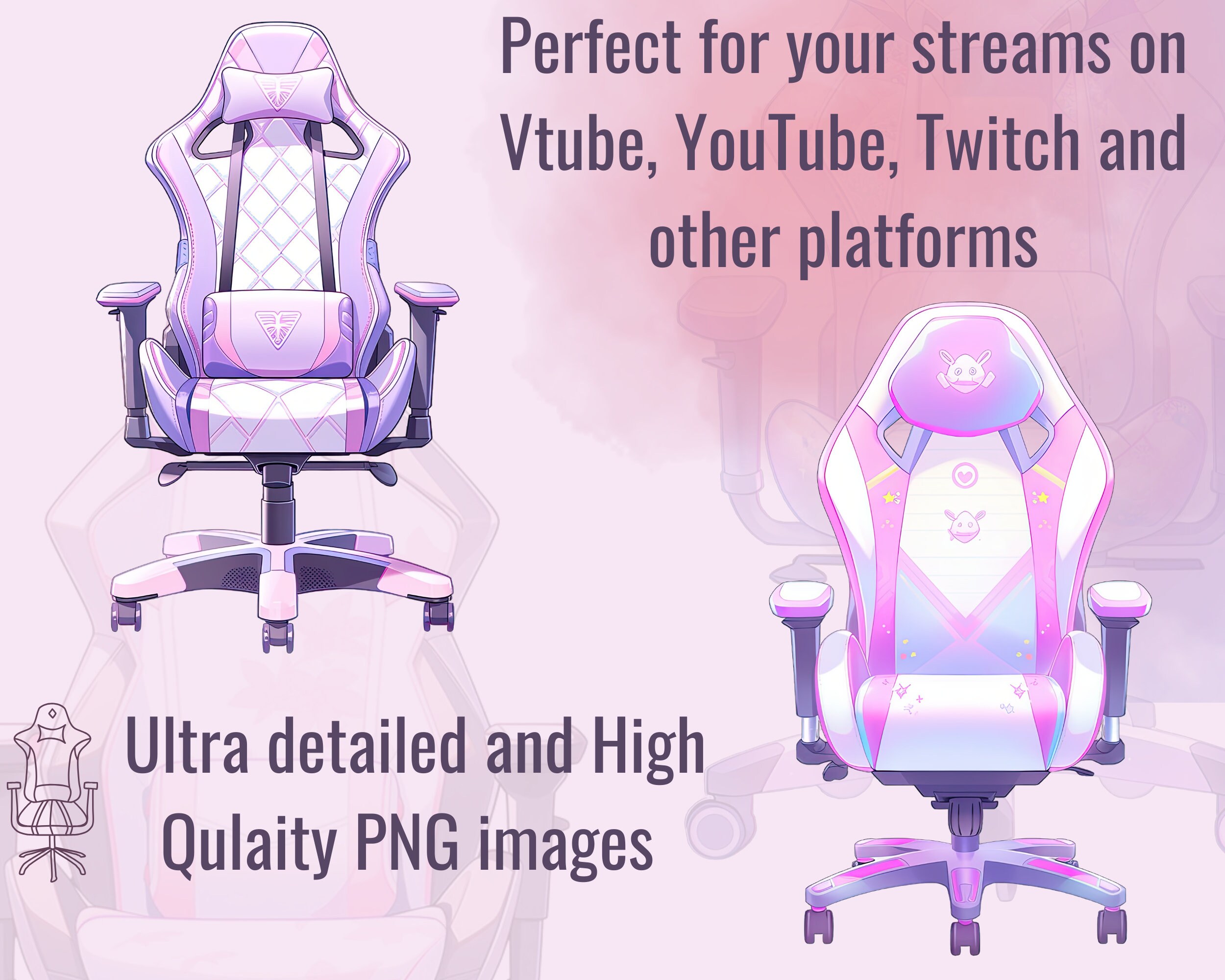 15x Vtuber Stream Package Vtuber Background Vtuber Gaming Chair ...