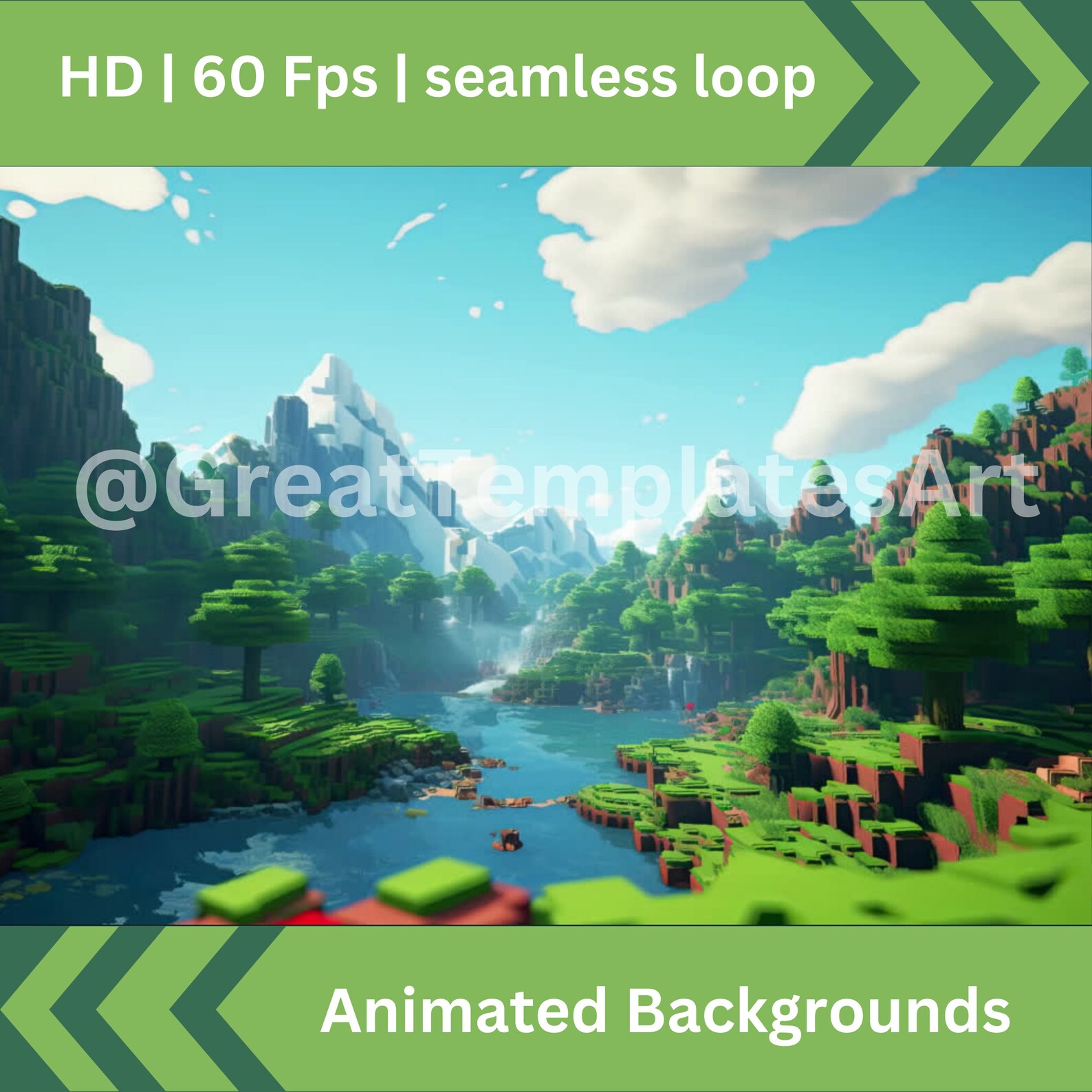 Minecraft Animated Backgrounds -twitch Animated Backgrounds - Gaming ...