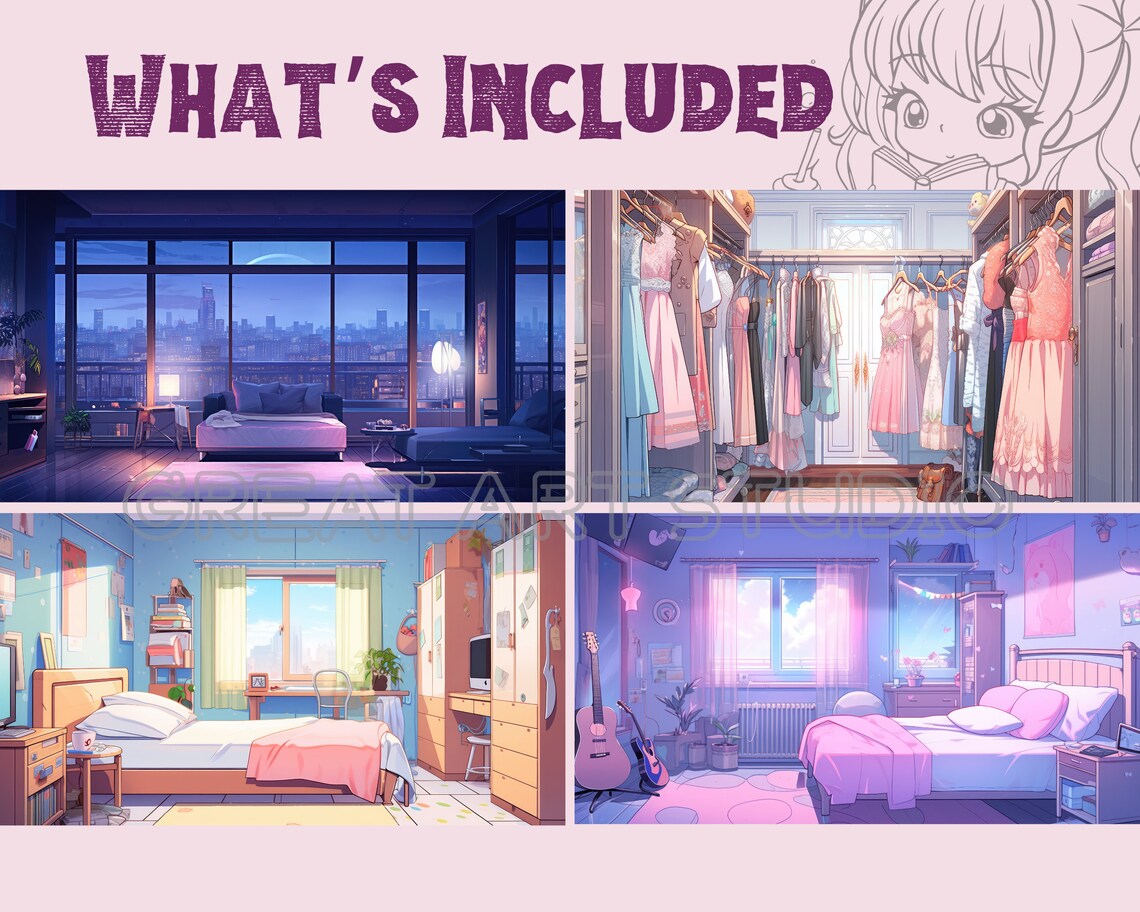 Vtuber Stream Package Vtuber Background Vtuber Gaming Chair Animated ...