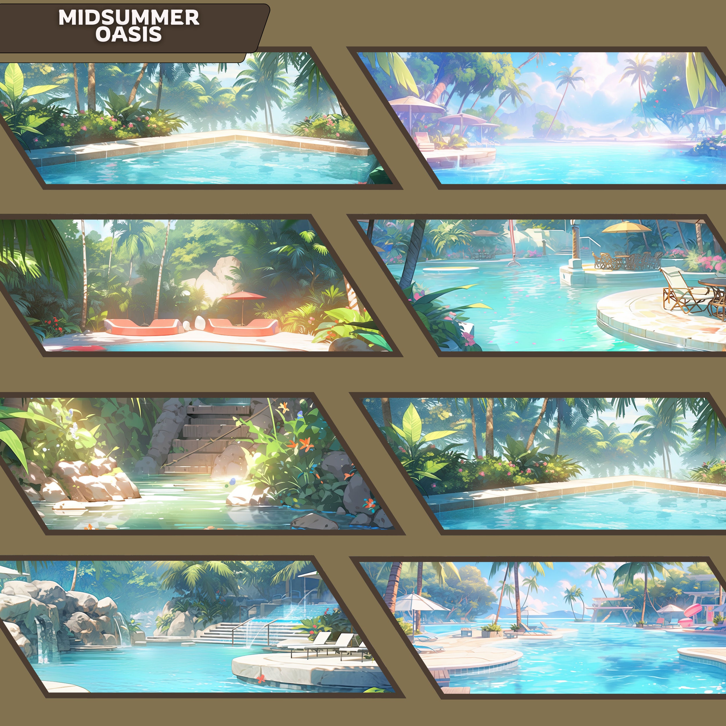 Vtuber Background, Summer-time Background, Twitch Asset, Vtuber Asset ...
