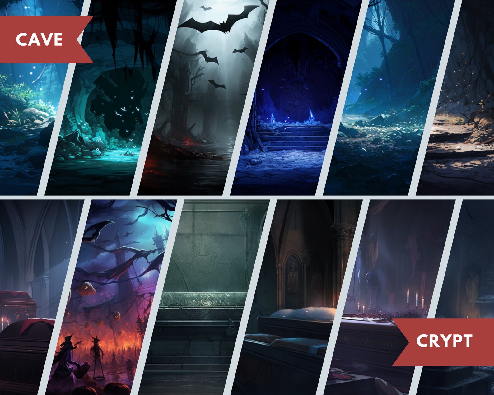 Vampire Halloween Background 60x : Scary Vtuber Background for Twitch ...