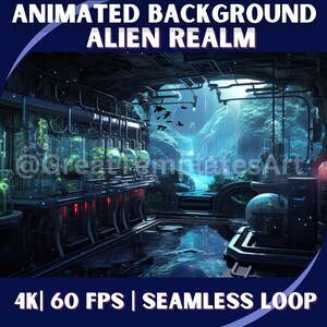 Twitch Animated Background Alien Realm Animated Background Anime Lo-fi ...