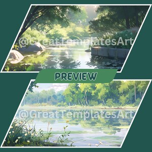 Midsummer Vtuber Backgrounds: Cozy Stream & Zoom Assets (100 PNG) - Etsy