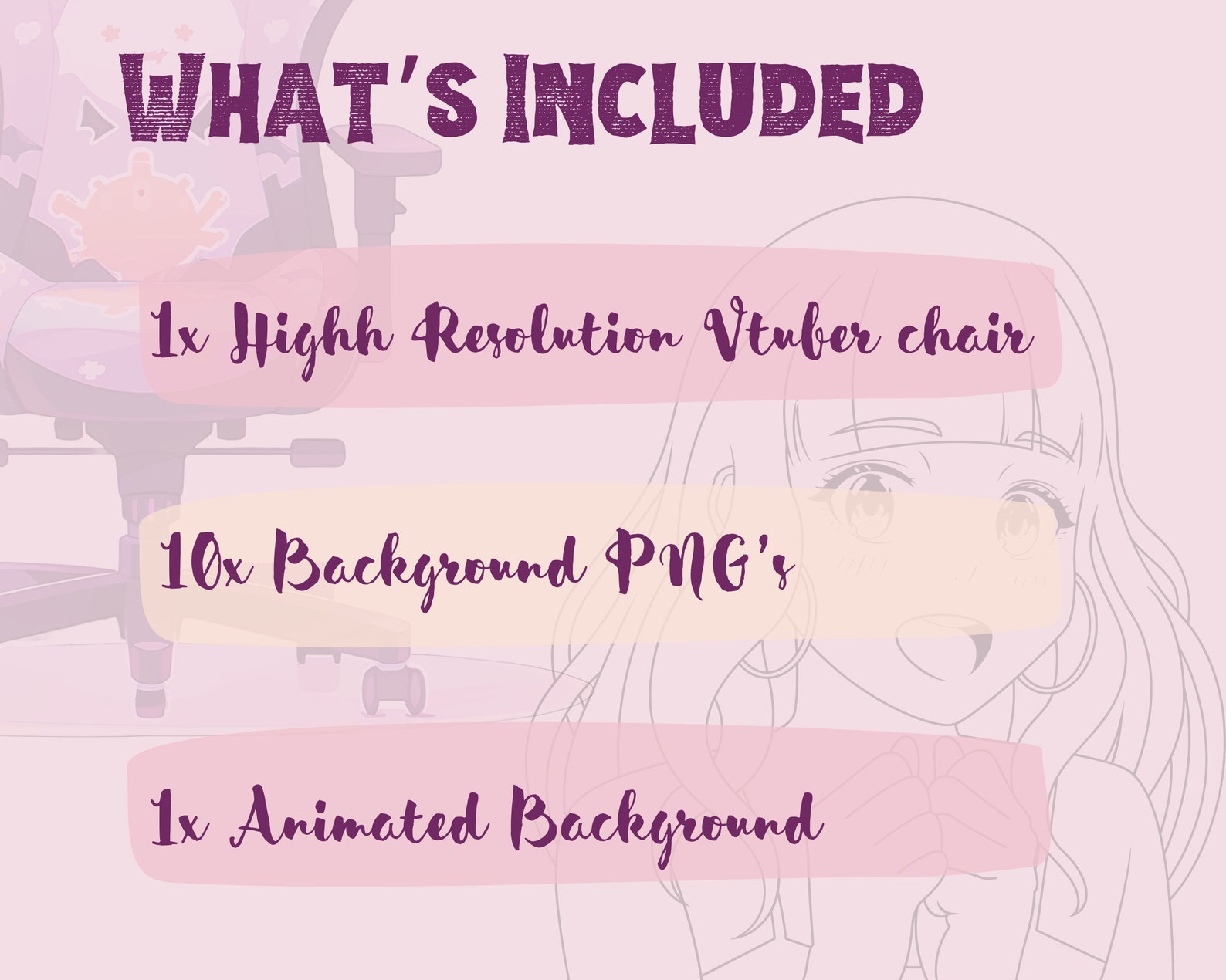 Vtuber Stream Package Vtuber Background Vtuber Gaming Chair Animated Background Vtuber Asset ...