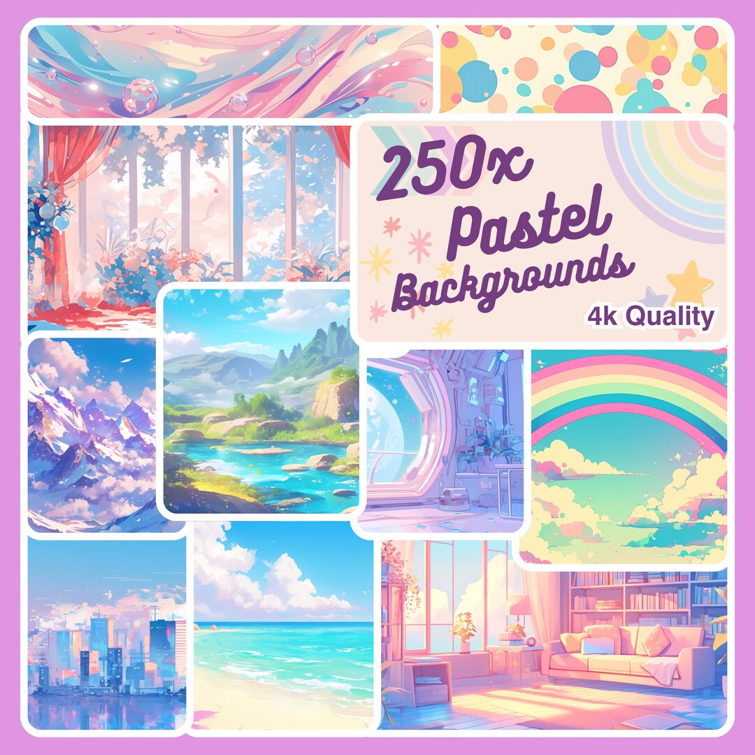 Pastel Theme Overlay Twitch Background - Animated Background for ...