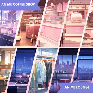 100 Anime Vtuber Backgrounds: Lofi Stream & Zoom Overlays (digital ...