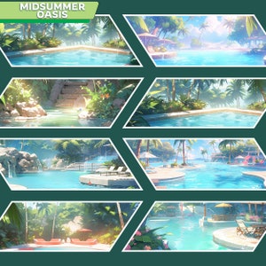 Summertime Background Vtuber Background Streaming Backgrounds Lofi ...