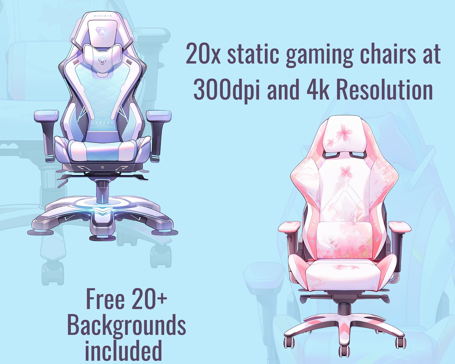 20x Vtuber Stream Package Vtuber Background Vtuber Gaming Chair ...