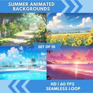Vtuber Summer Mega Pack, Twitch Assets, Vtuber Backgrounds, Virtual ...