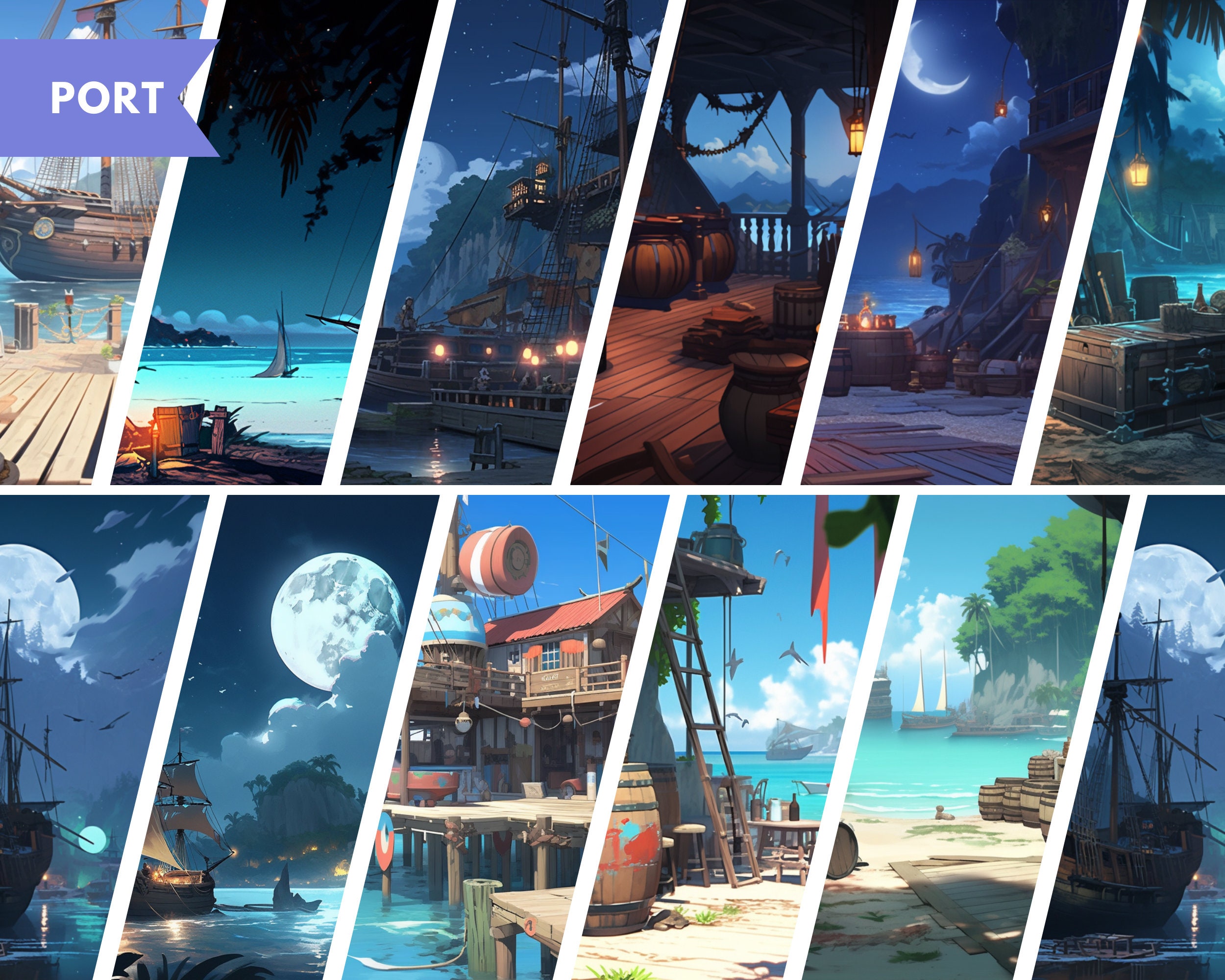 70 Pirate Vtuber Backgrounds: Twitch Stream Overlay (digital Download ...