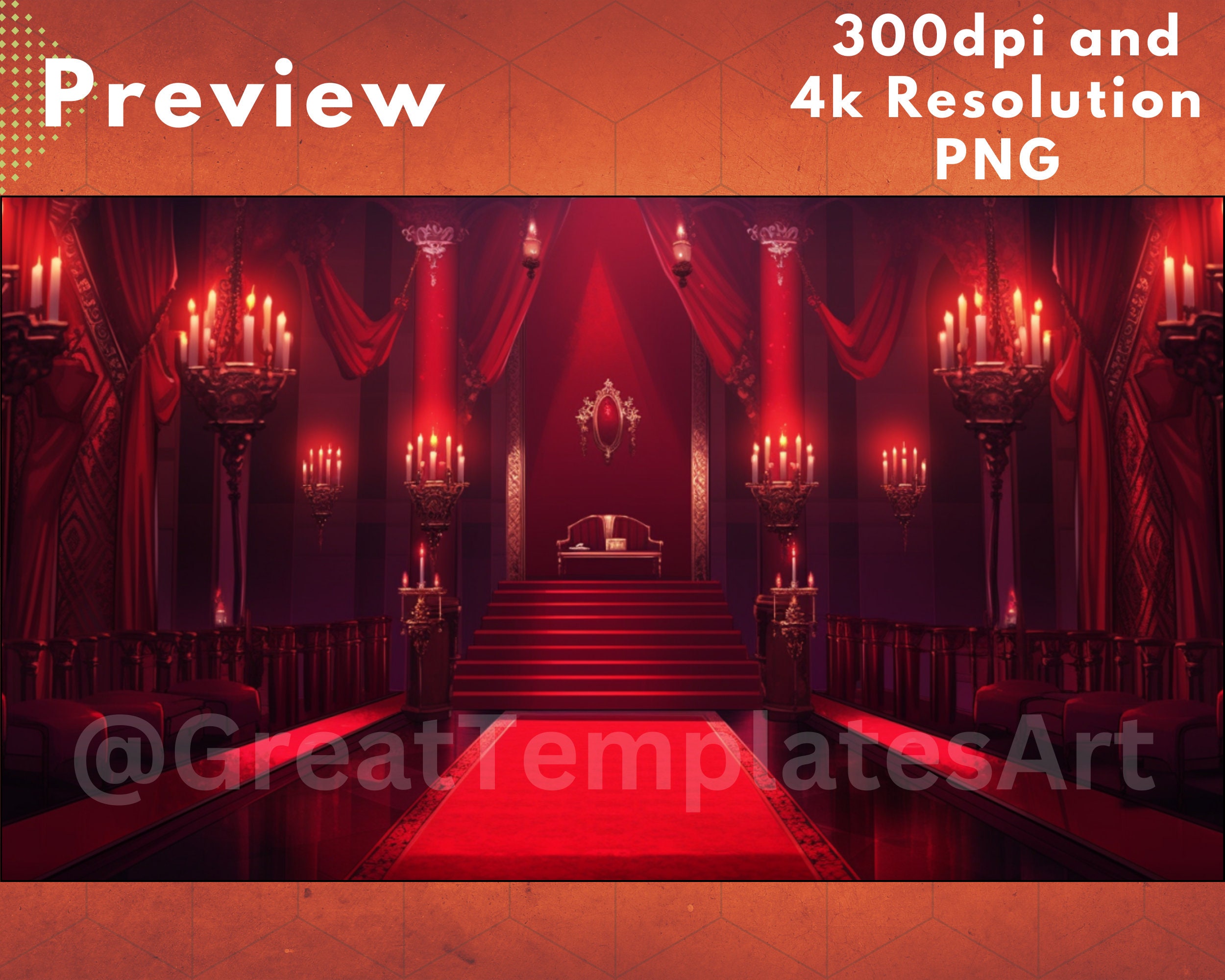 Vampire Halloween Background 60x : Scary Vtuber Background for Twitch ...