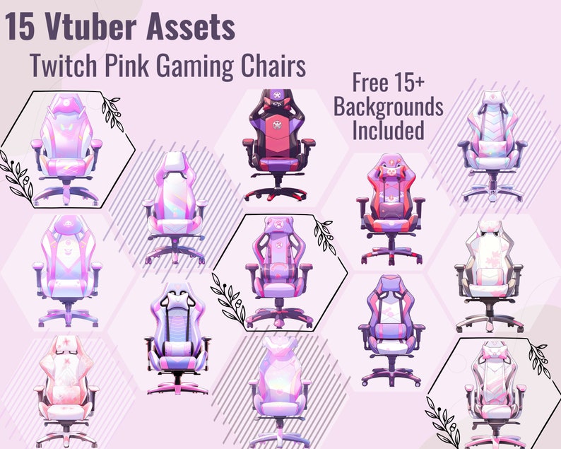 15x Vtuber Stream Package Vtuber Background Vtuber Gaming Chair ...