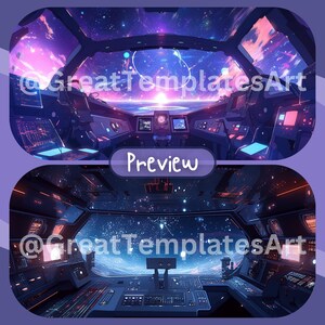 50x Twitch Background - Futuristic Theme Vtuber Background for Twitch ...