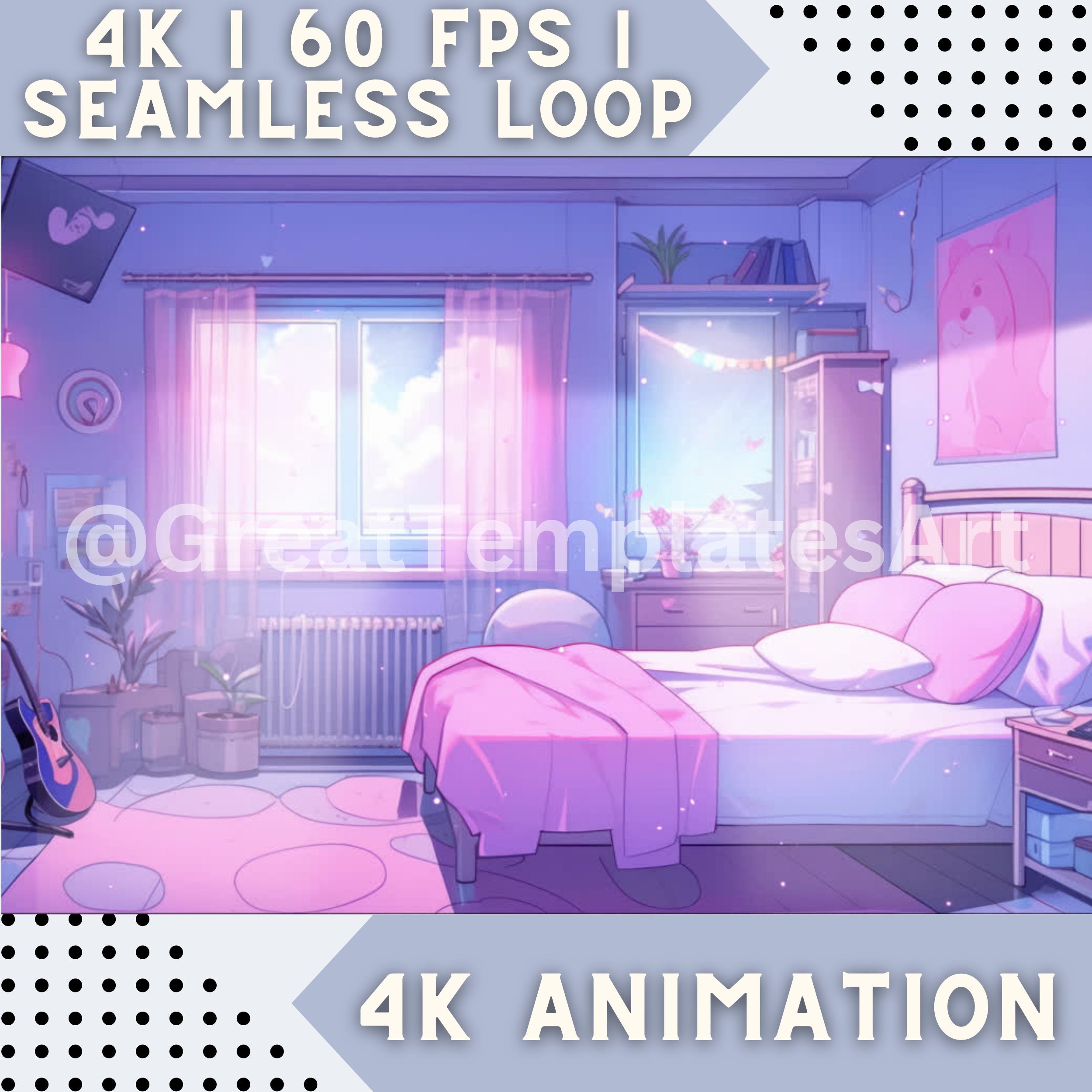 Anime Animated Background Evening Vibes Twitch Streaming Background ...