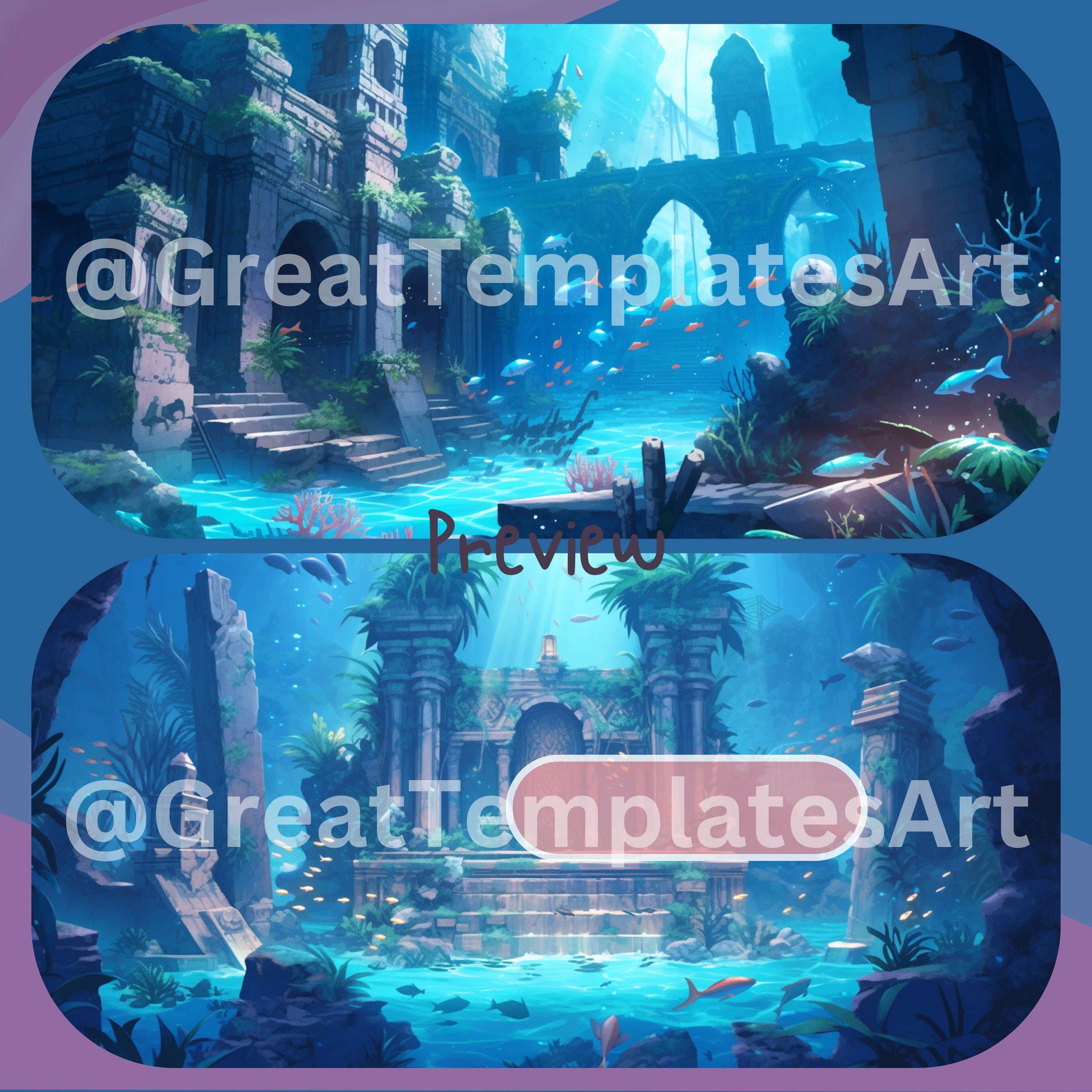 Underwater Vtuber Background, 60 Anime Backgrounds , Lofi & Anime ...