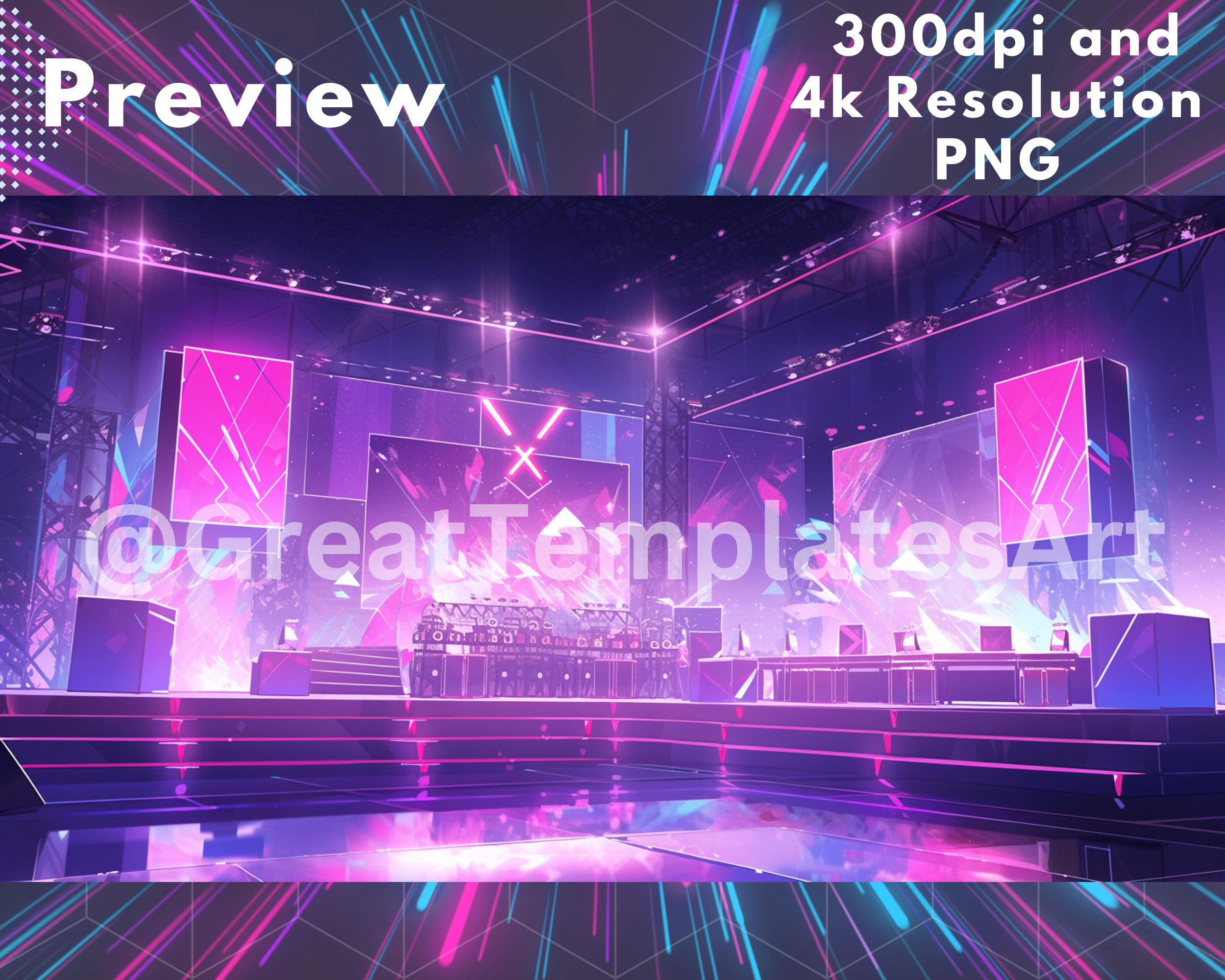100+ Neon Vtuber Backgrounds: Twitch Stream Assets (digital Download ...