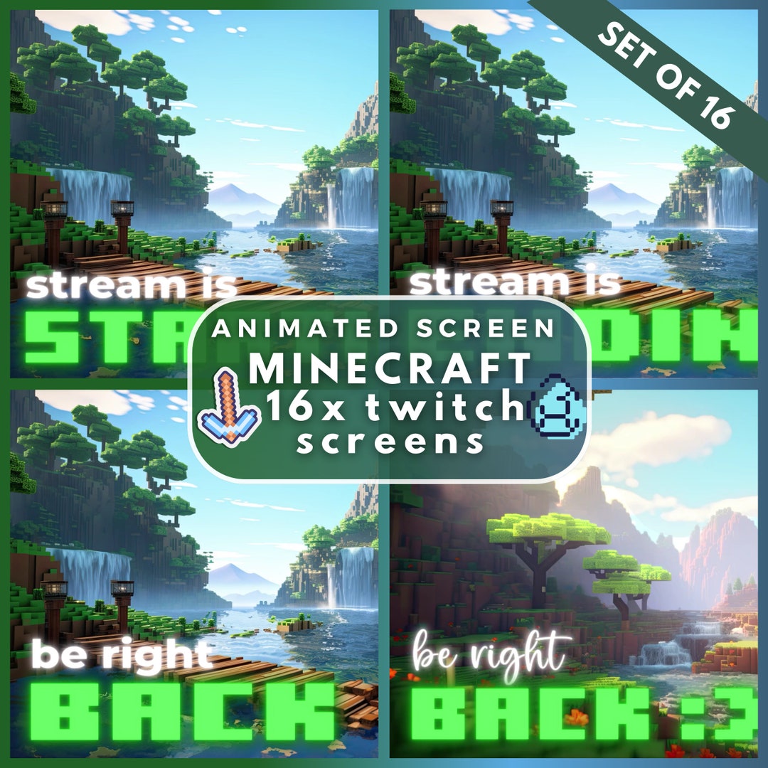 16x Twitch Animated Background Minecraft Twitch Screens Twitch Overlay ...