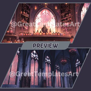 Twitch Backgrounds Gothic Theme Vtuber Background for Twitch Streaming ...