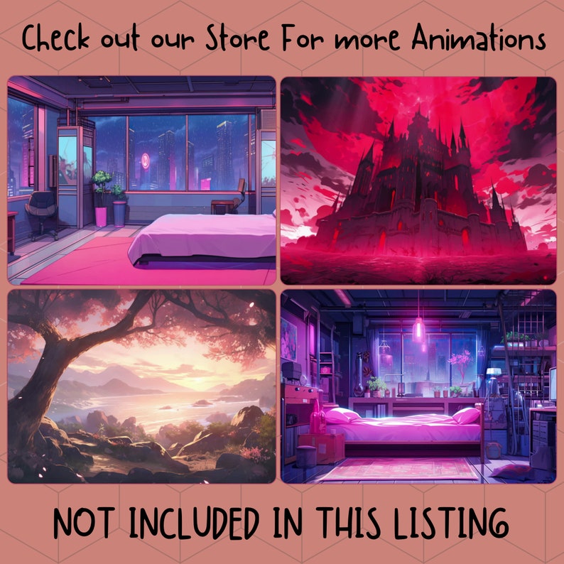 Twitch Animated Background Pastel Sunset Background Twitch Overlay Cozy ...