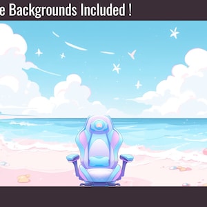 20 Vtuber Gaming Chair Stream Package: Pink-themed Assets (digital ...